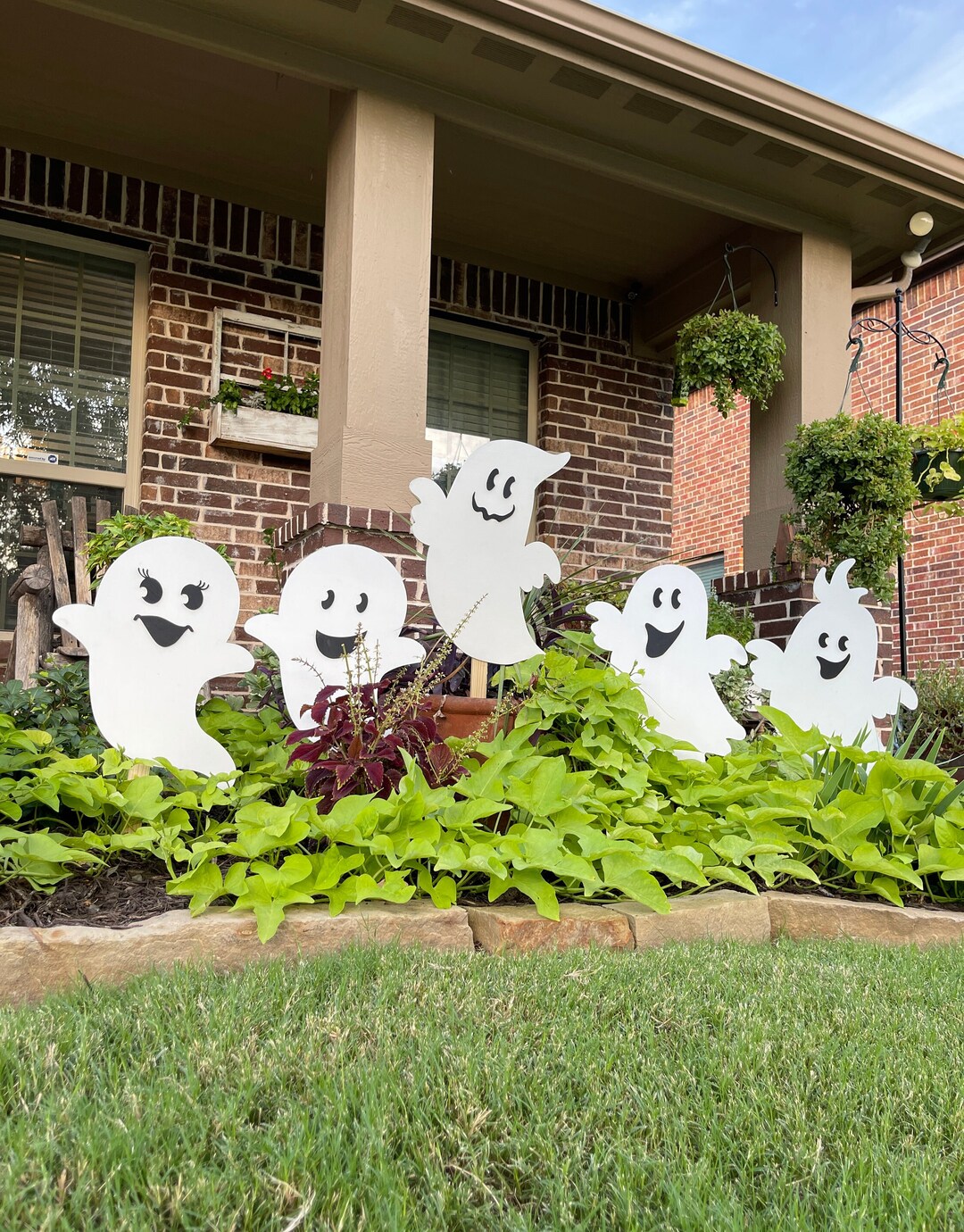 Spook-tacular 5-piece Fall and Halloween Wooden Ghost Yard Art Set - Etsy