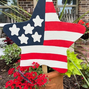 Yard Art Red White and Blue 4th of July Set - Etsy