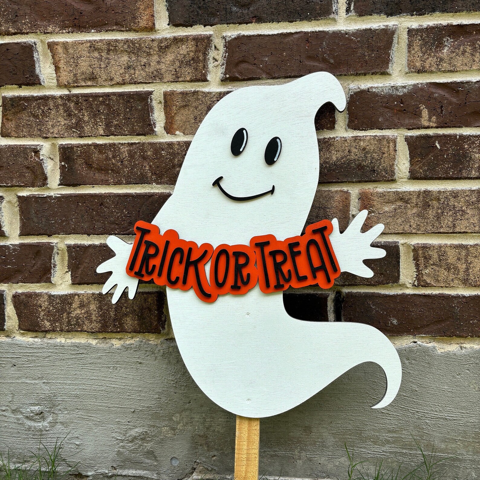Ghost Trick or Treat and Boo Halloween Fall Yard Art Set - Etsy