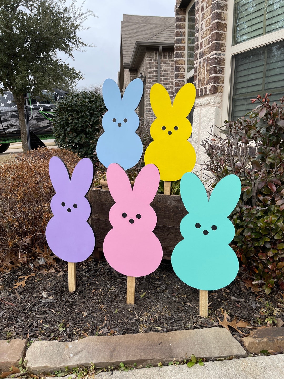 Brightly Colored Yard Art Peeps - Etsy