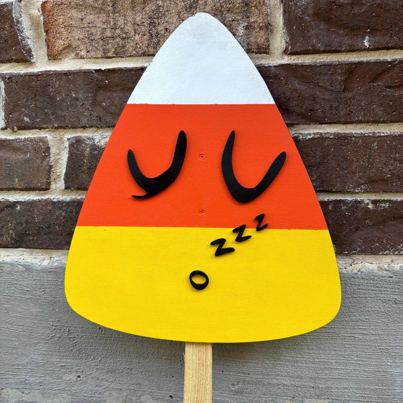 5 Piece Funny Faced Candy Corn Yard Art Halloween Decoration - Etsy