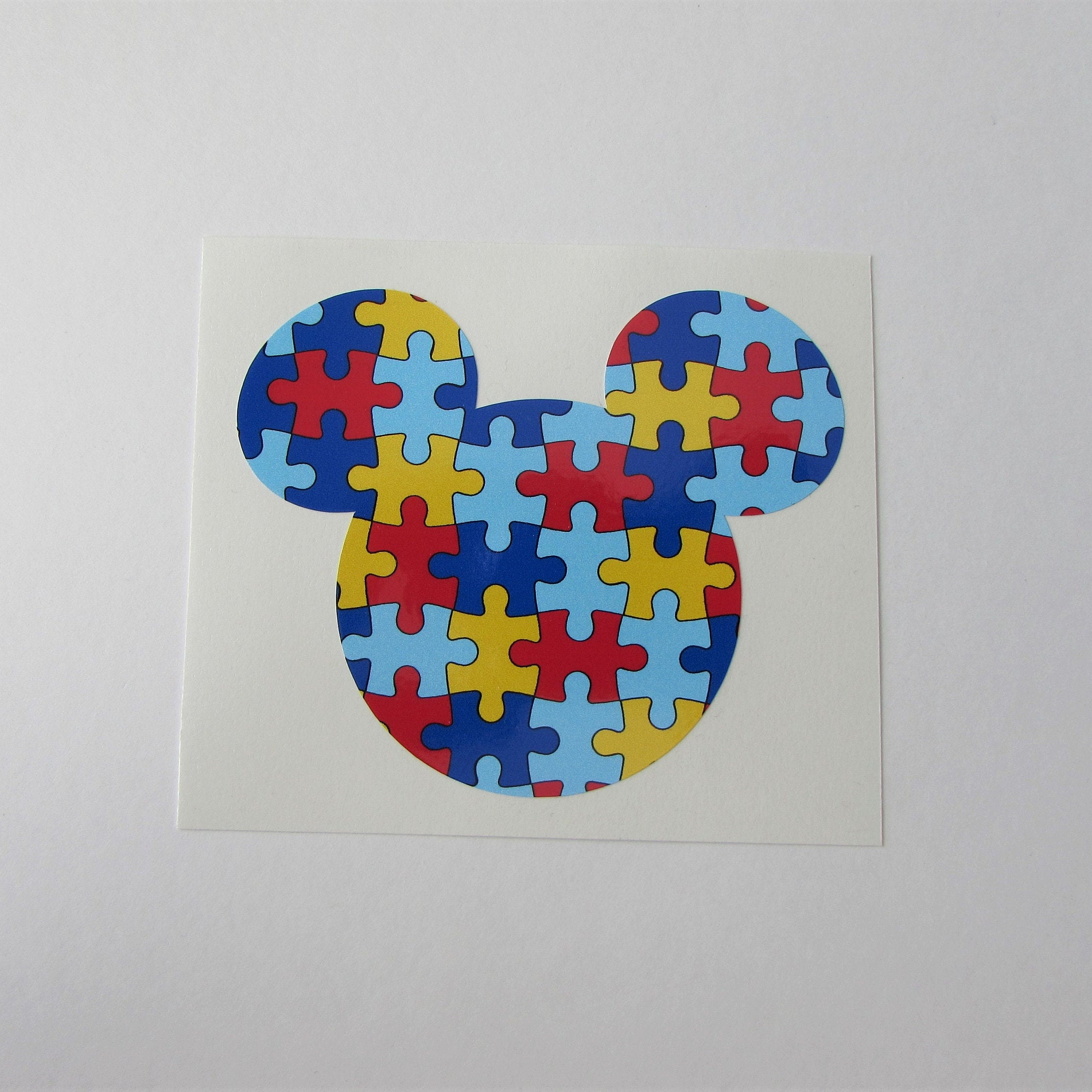 Autism Mouse Ears Vinyl Decal - Autism Awareness - Autism Puzzle Piece ...