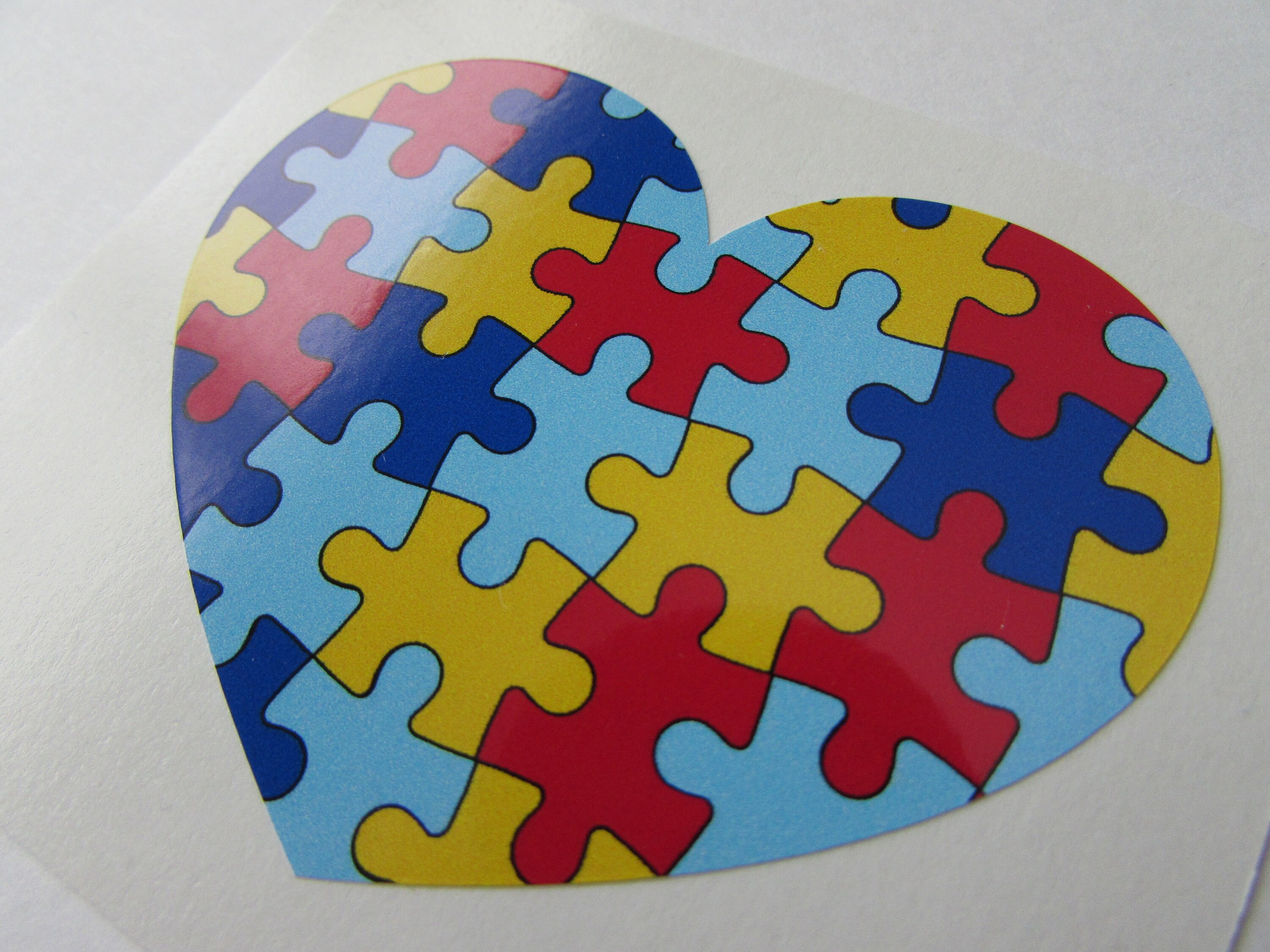 Heart Vinyl Decal Autism Awareness Autism Puzzle Piece - Etsy UK