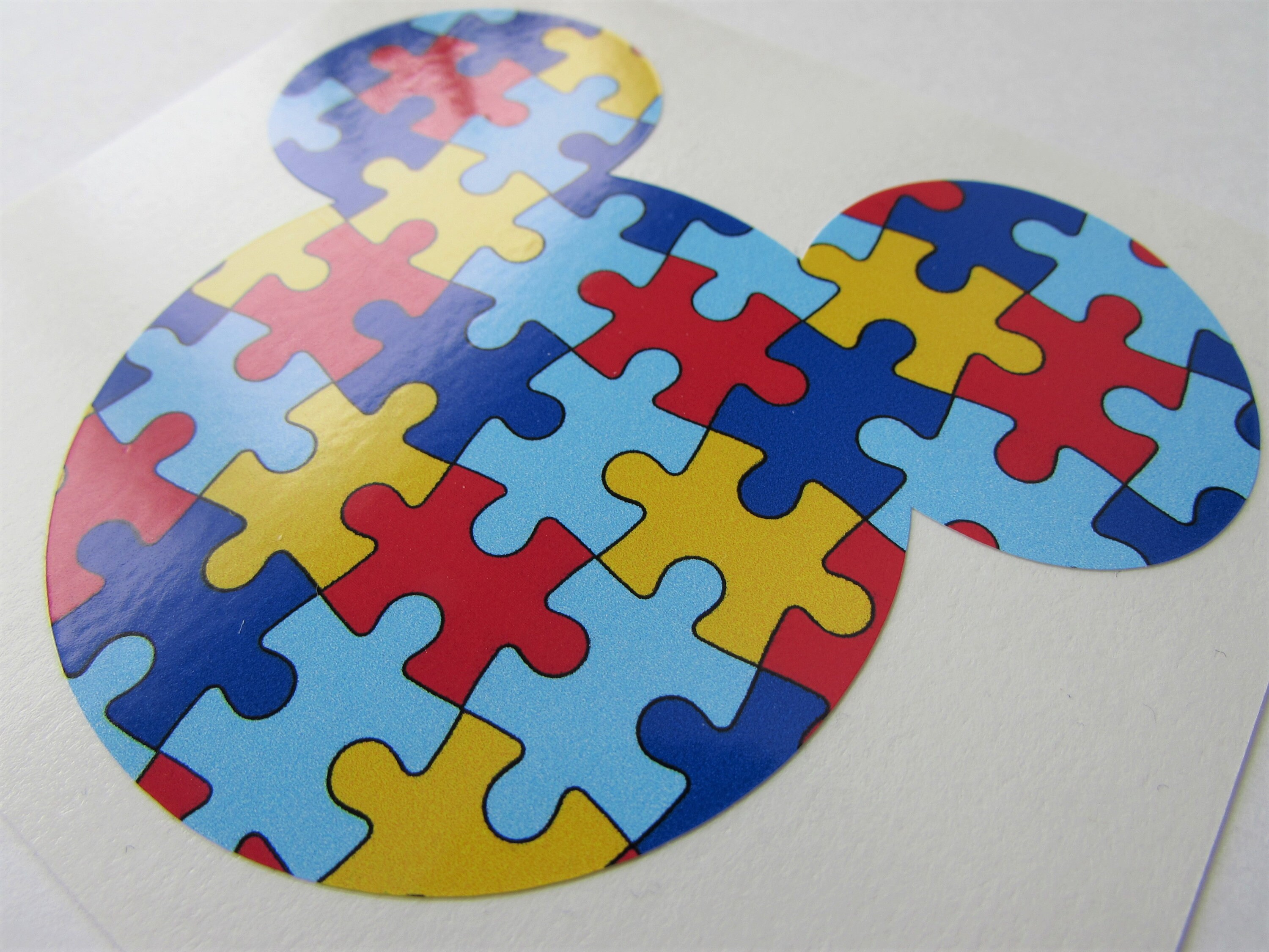 Autism Awareness Puzzle Mickey Decal – Car, Laptop Vinyl Decal - Etsy