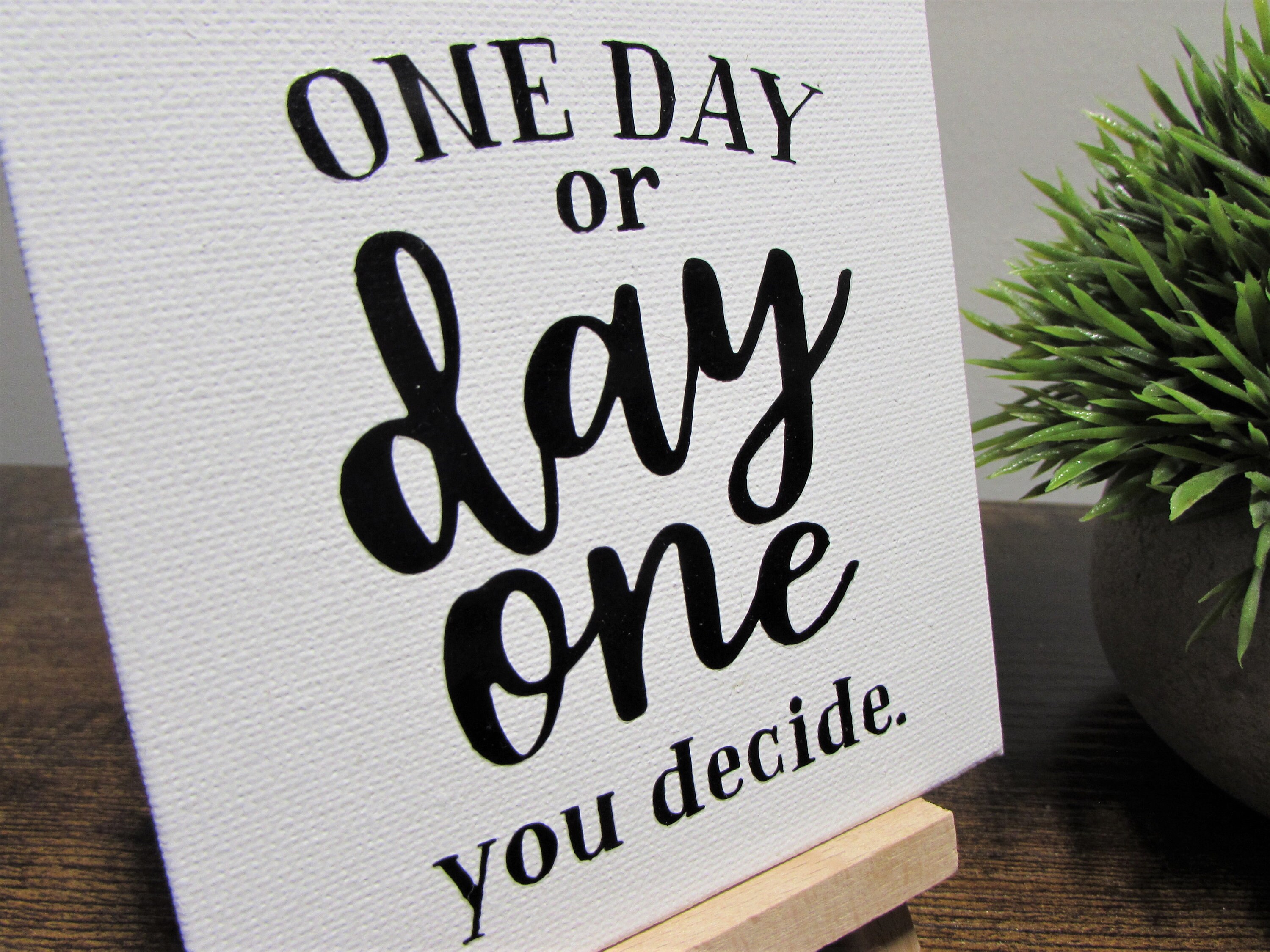 Mini Canvas With Easel Motivational Quote Desktop Art - Etsy