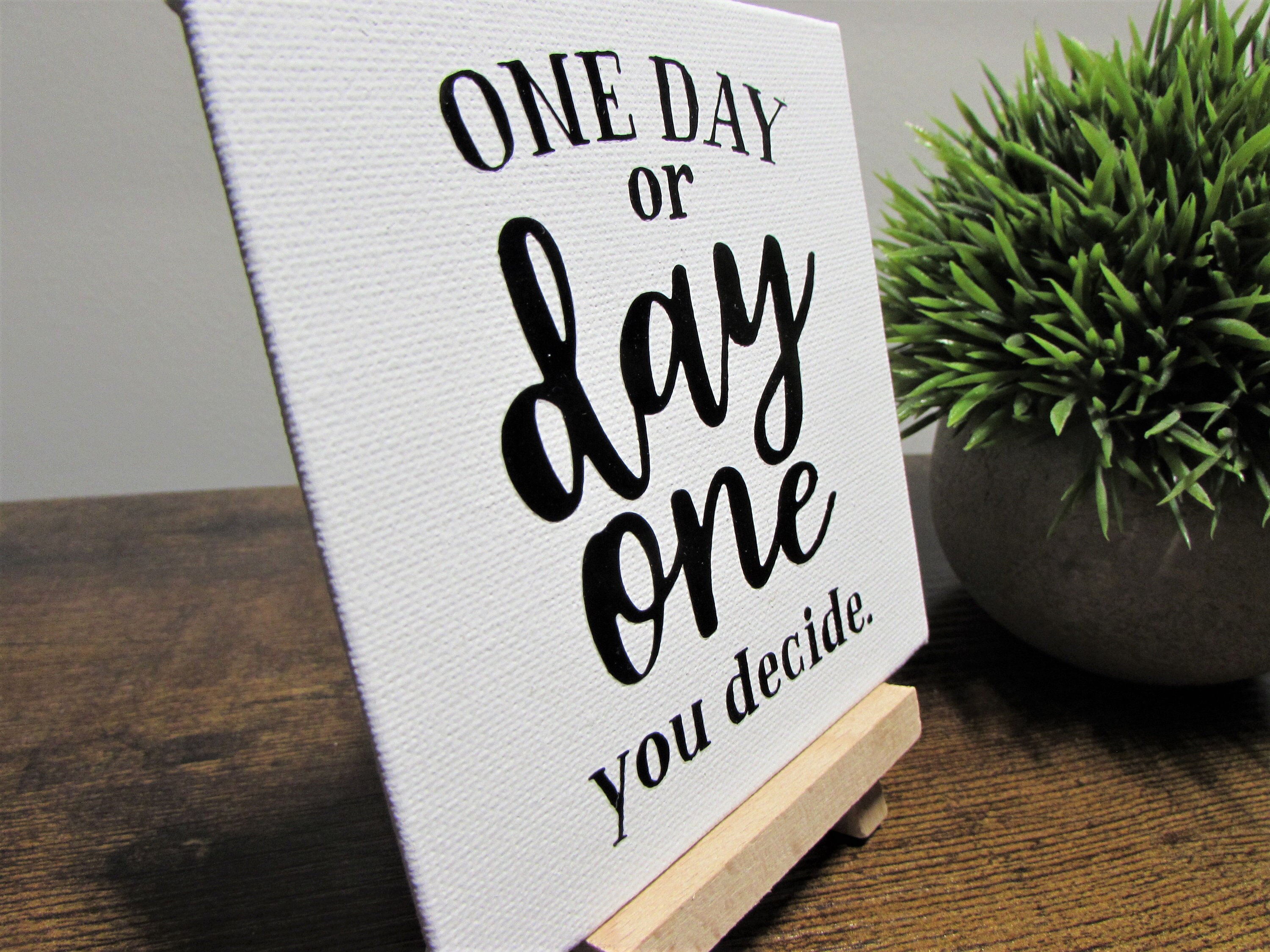 Mini Canvas With Easel Motivational Quote Desktop Art - Etsy