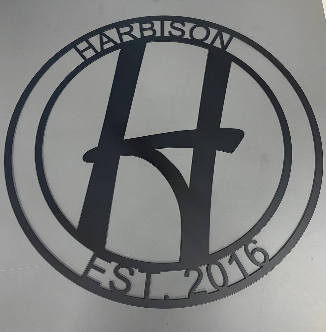 Personalized Family Name EST Metal Sign - Etsy
