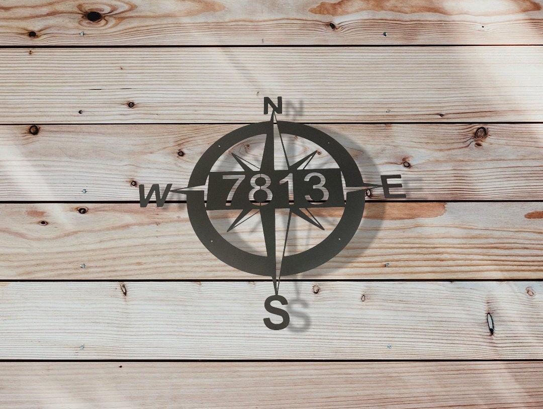 Compass Metal Decor | Metal Wall Art | Wall Decor Sign | Hanging Metal ...
