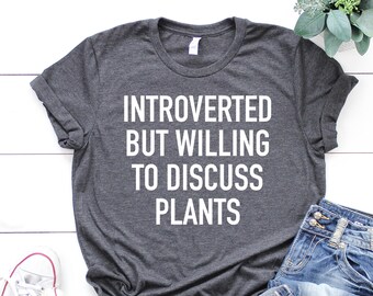 Introverted but Willing to Discuss Cats, Funny Introvert Tee, Gift for ...