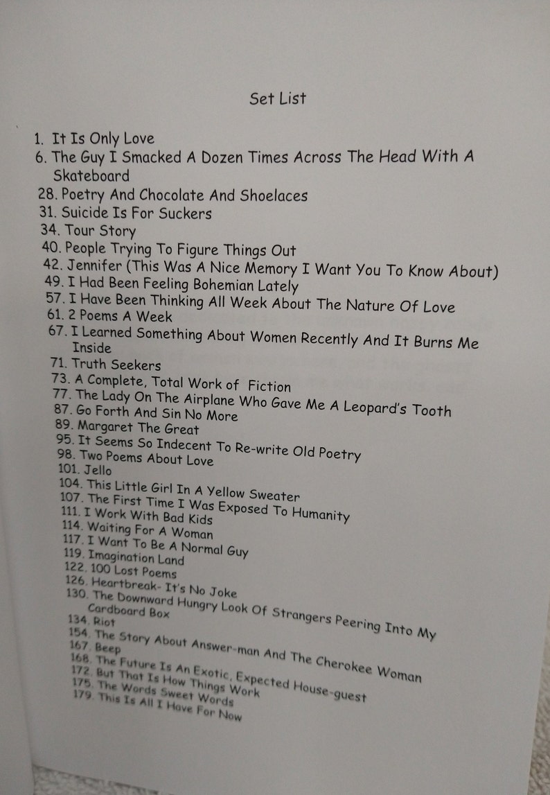 Poetry - Poems About Love and Punk Rock, Joe Mcnalley - 2011, 1st Ed ...