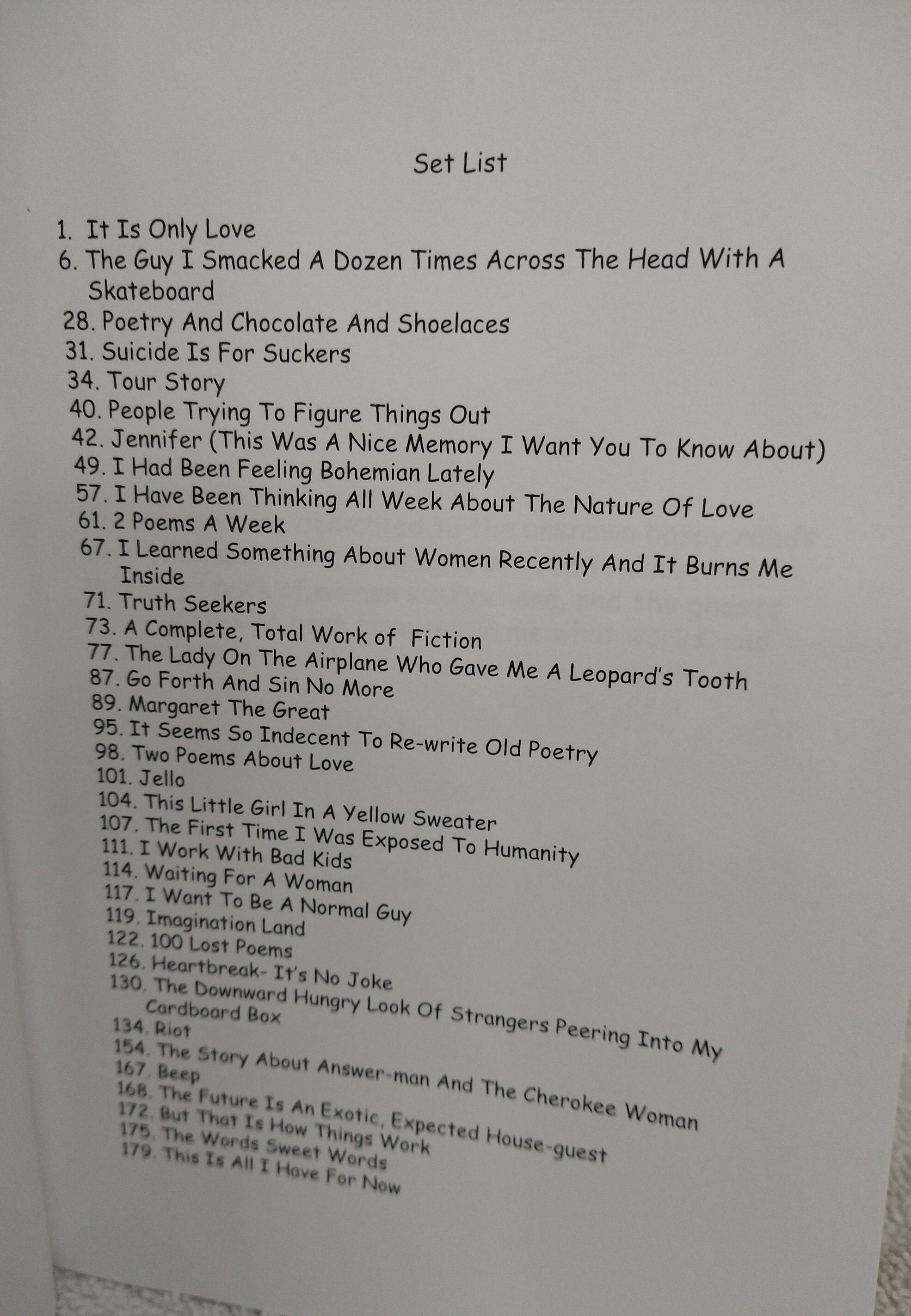 Poetry - Poems About Love and Punk Rock, Joe Mcnalley - 2011, 1st Ed ...