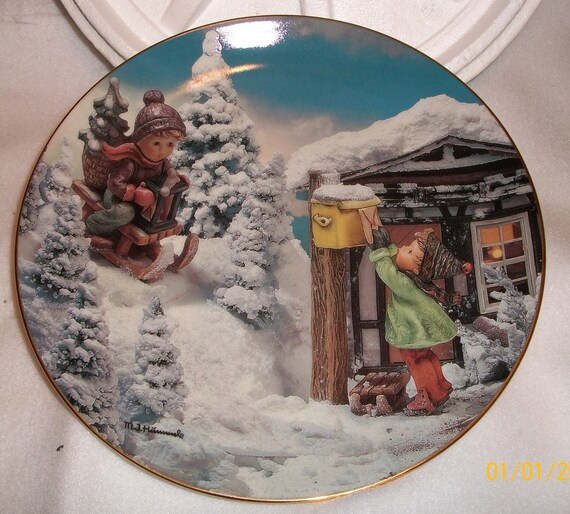 VINTAGE Rare Hummel Calendar Plate December WY8158 Holiday | Etsy