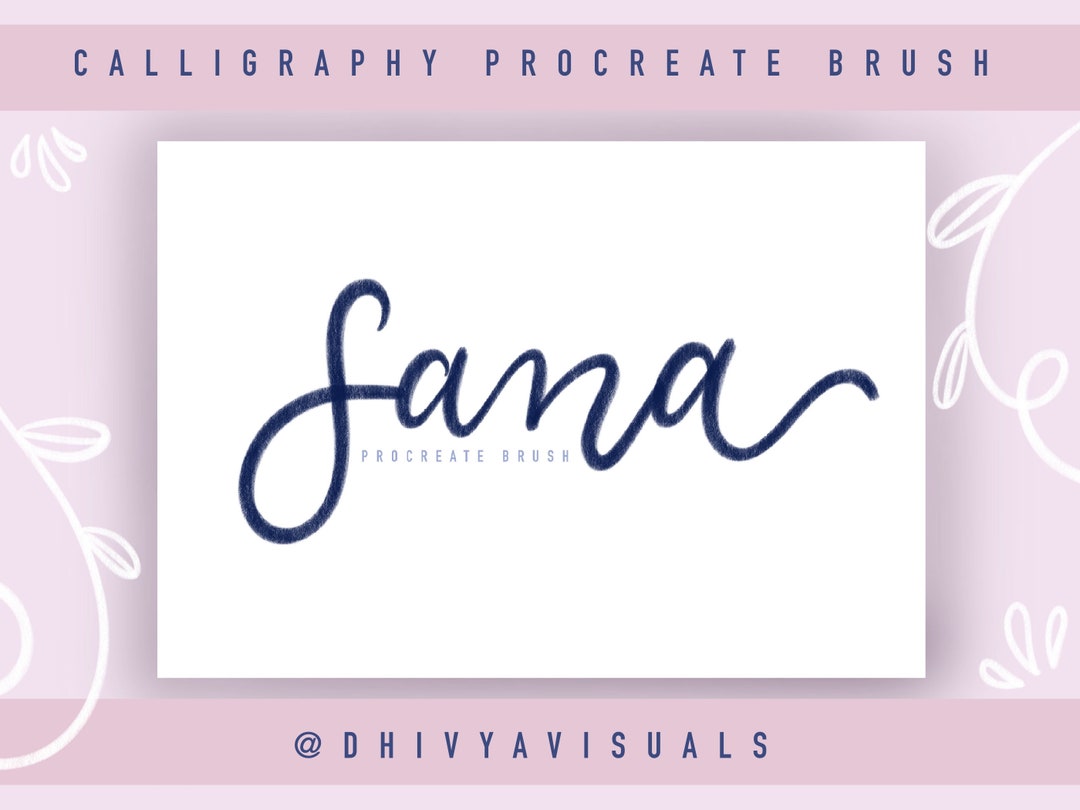 SANA Calligraphy Procreate Brush Lettering Brush Procreate - Etsy