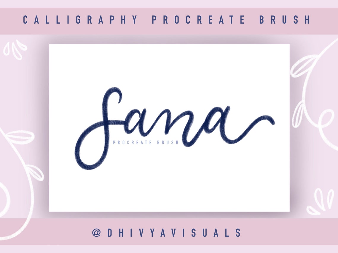 SANA Calligraphy Procreate Brush Lettering Brush Procreate Brush Modern ...