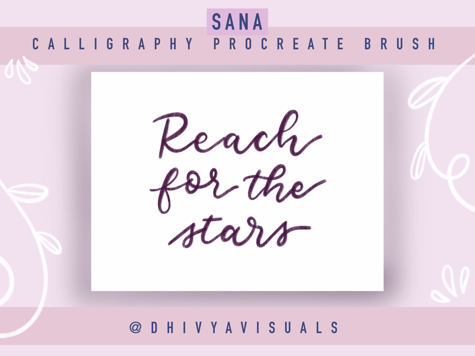 SANA Calligraphy Procreate Brush Lettering Brush Procreate Brush Modern ...