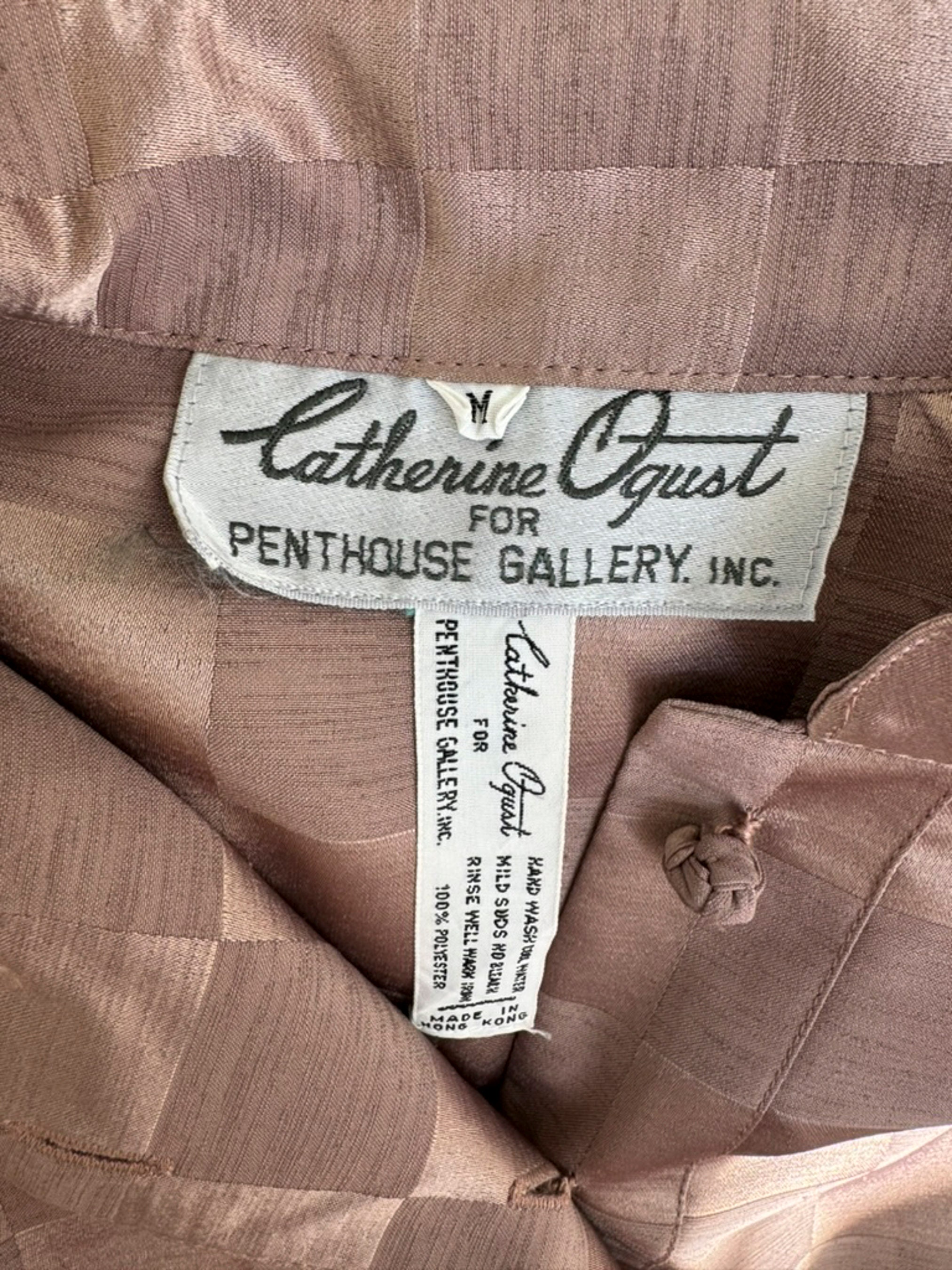 Vintage Catherine Ogust for Penthouse Gallery Silky Taupe Dress From ...