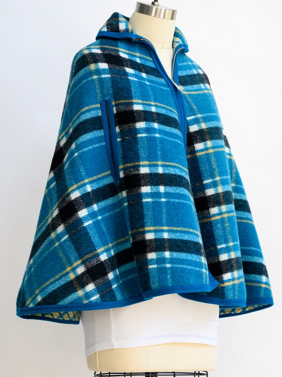 Vintage reversible wool blanket cape/poncho from the … - Gem