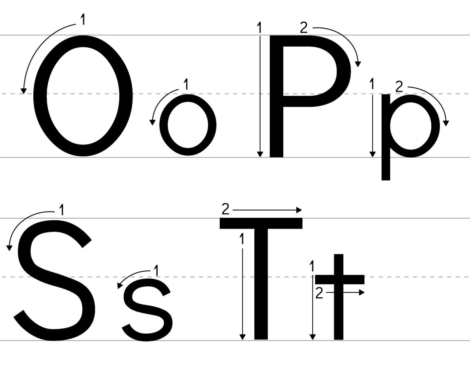 Children's Handwriting Alphabet Guide - Entire Alphabet (upper- and ...