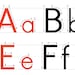 Children's Handwriting Alphabet Guide With Highlighted Vowels - How to ...