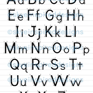 Children's Handwriting Alphabet Guide - Entire Alphabet (upper- and ...