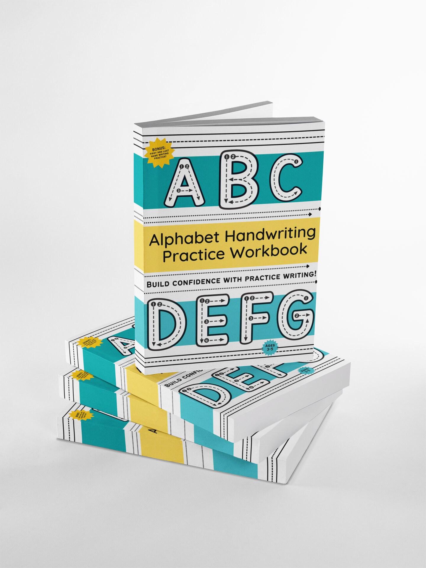 Alphabet Handwriting Practice Workbook: for Kids Ages 3-5, Preschool ...