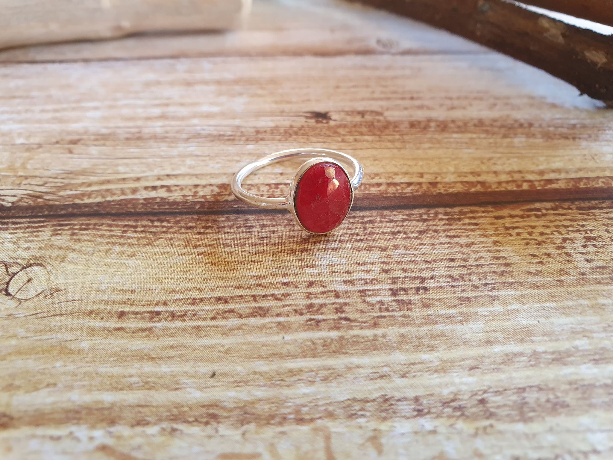 Sterling Silver Ruby Stack Ring Birthstone Ring July - Etsy Australia