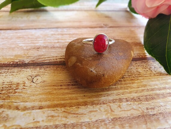 Sterling Silver Ruby Stack Ring Birthstone Ring July - Etsy Australia