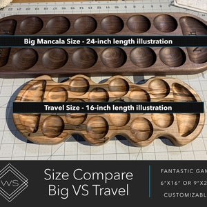 Personalized Wooden Mancala Board Game | Travel or Big Size - Etsy