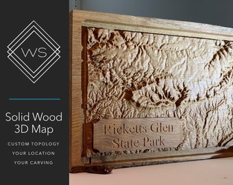 Wood Relief Map | Etsy