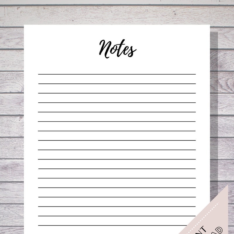 Notepad Line Templates - Etsy
