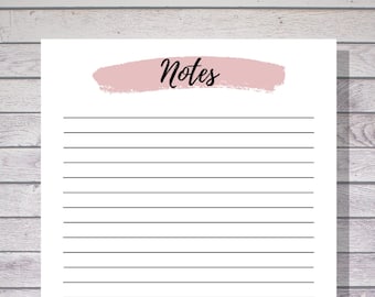 Printable Notepad | Etsy