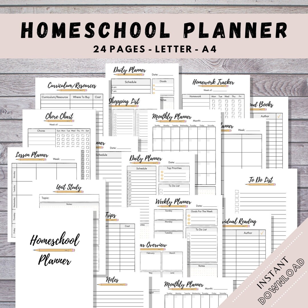 Homeschool Planner, Printable Homeschool, School Planner, Homeschool ...