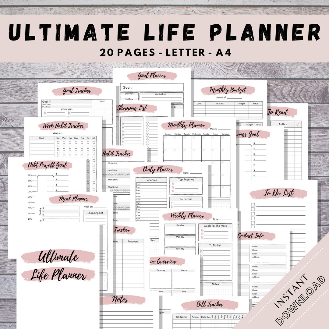 Ultimate Life Planner, Life Planner Digital, Ultimate Life Binder ...
