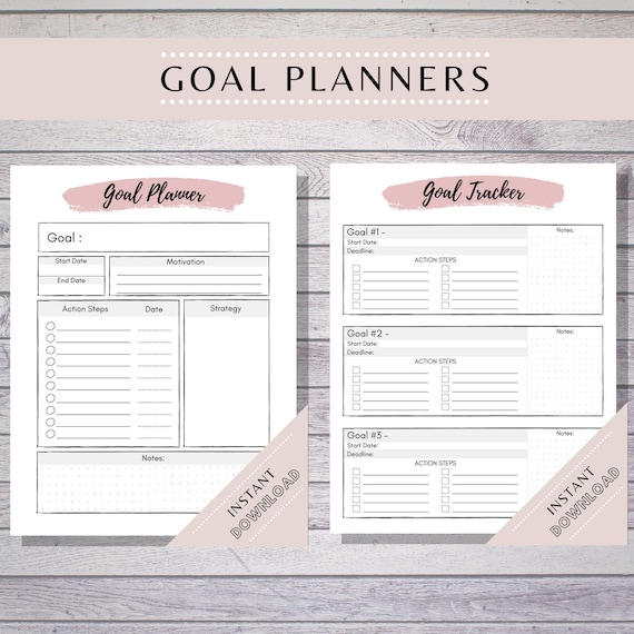 Digital Goal Planner Goal Planner Printable Goal Page Goal | Etsy