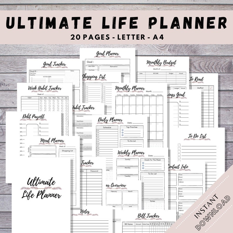 Ultimate Life Planner, Life Planner Digital, Ultimate Life Binder ...