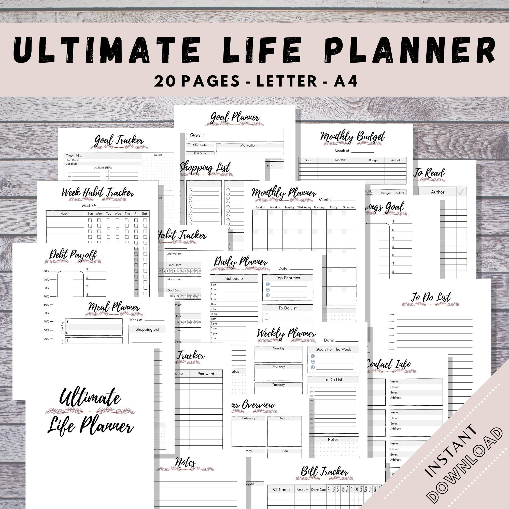 Ultimate Life Planner, Life Planner Digital, Ultimate Life Binder ...