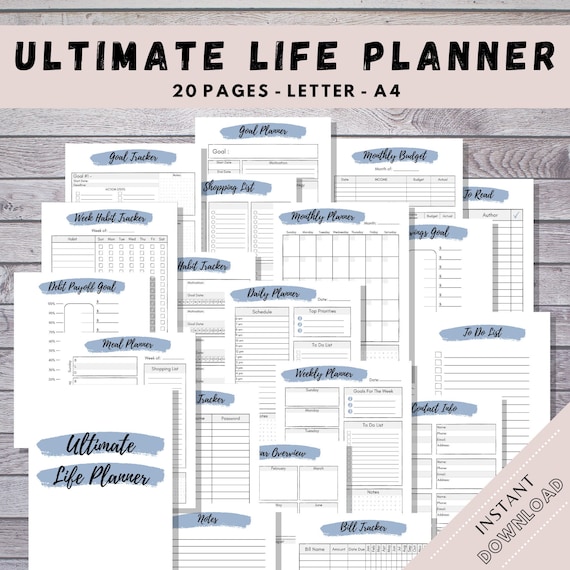 Ultimate Life Planner Life Planner Digital Ultimate Life | Etsy