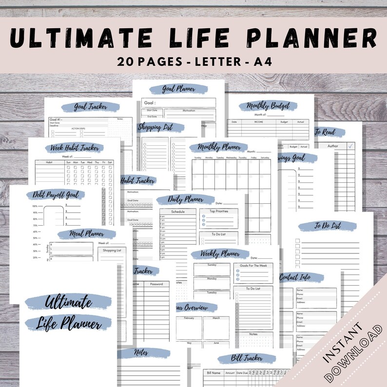 Ultimate Life Planner, Life Planner Digital, Ultimate Life Binder ...