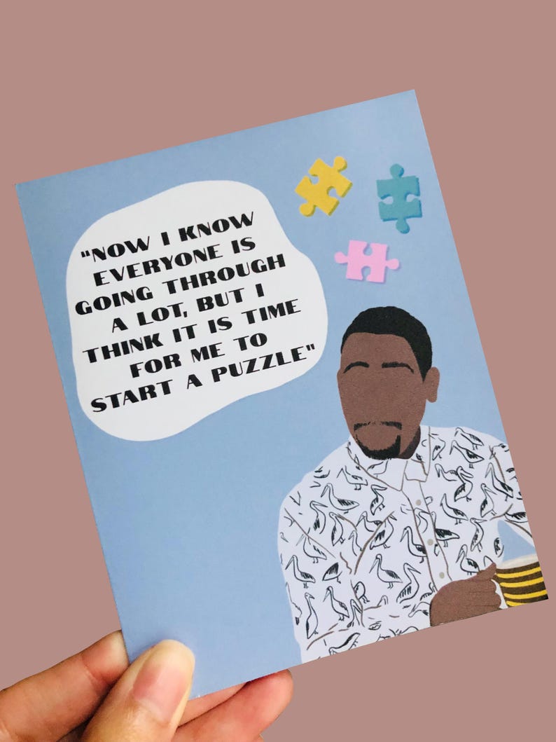 Winston Puzzle New Girl Card - Etsy