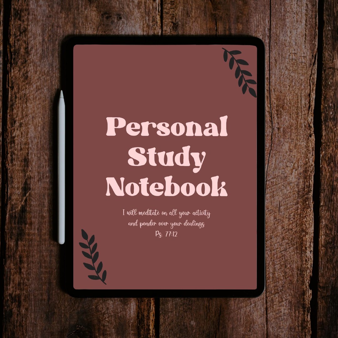 JW Personal Study Notebook -digital With Hyperlinks and Precut Stickers ...
