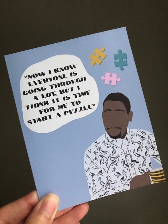 Winston Puzzle New Girl Card | Etsy