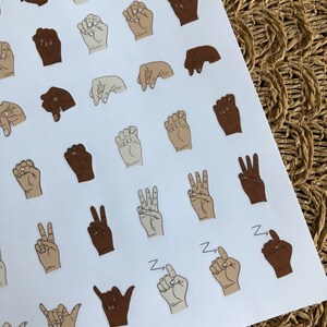 American Sign Language Alphabet Sticker Sheet - Etsy