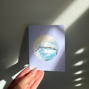 Disco Ball Greeting Card - Etsy