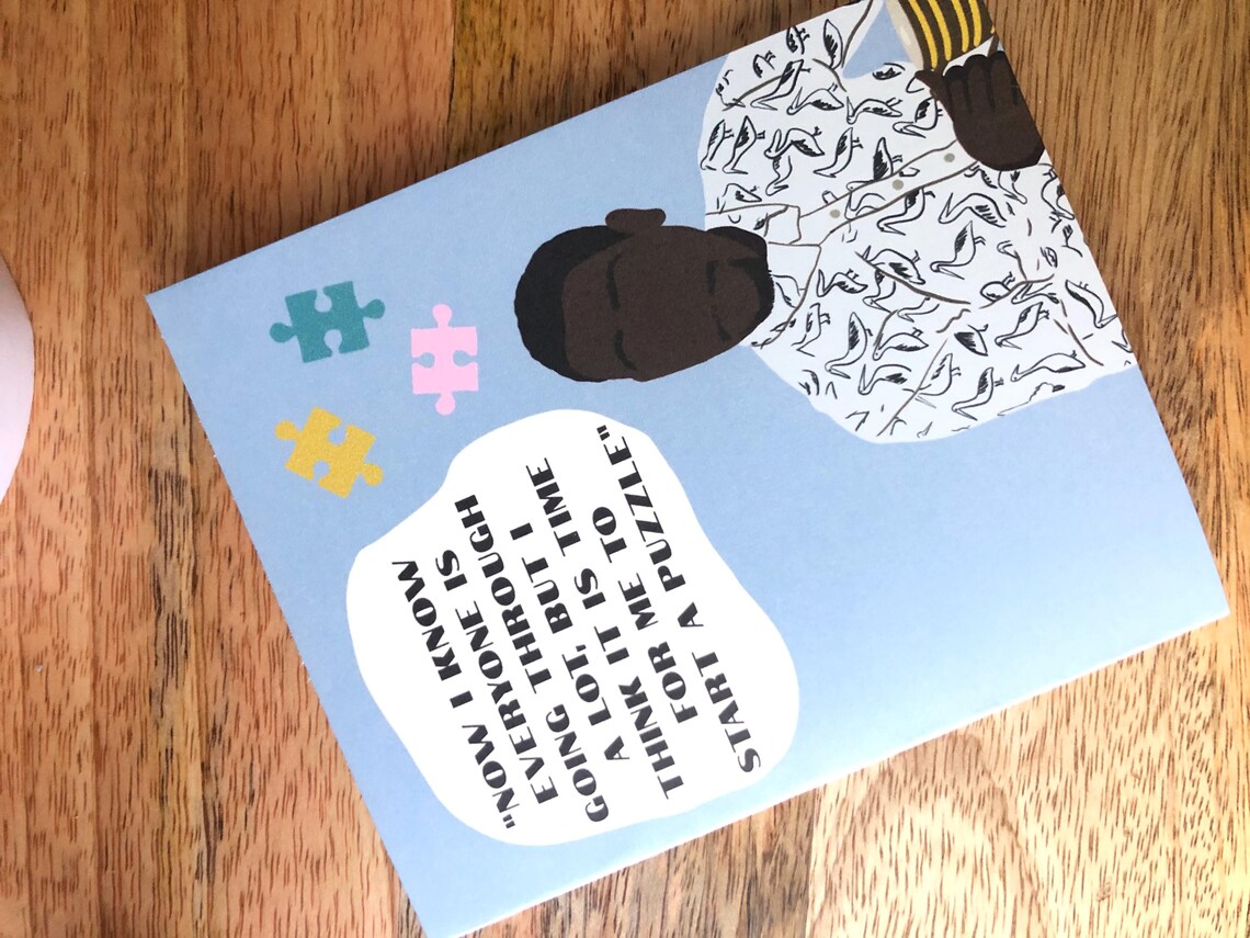 Winston Puzzle New Girl Card - Etsy