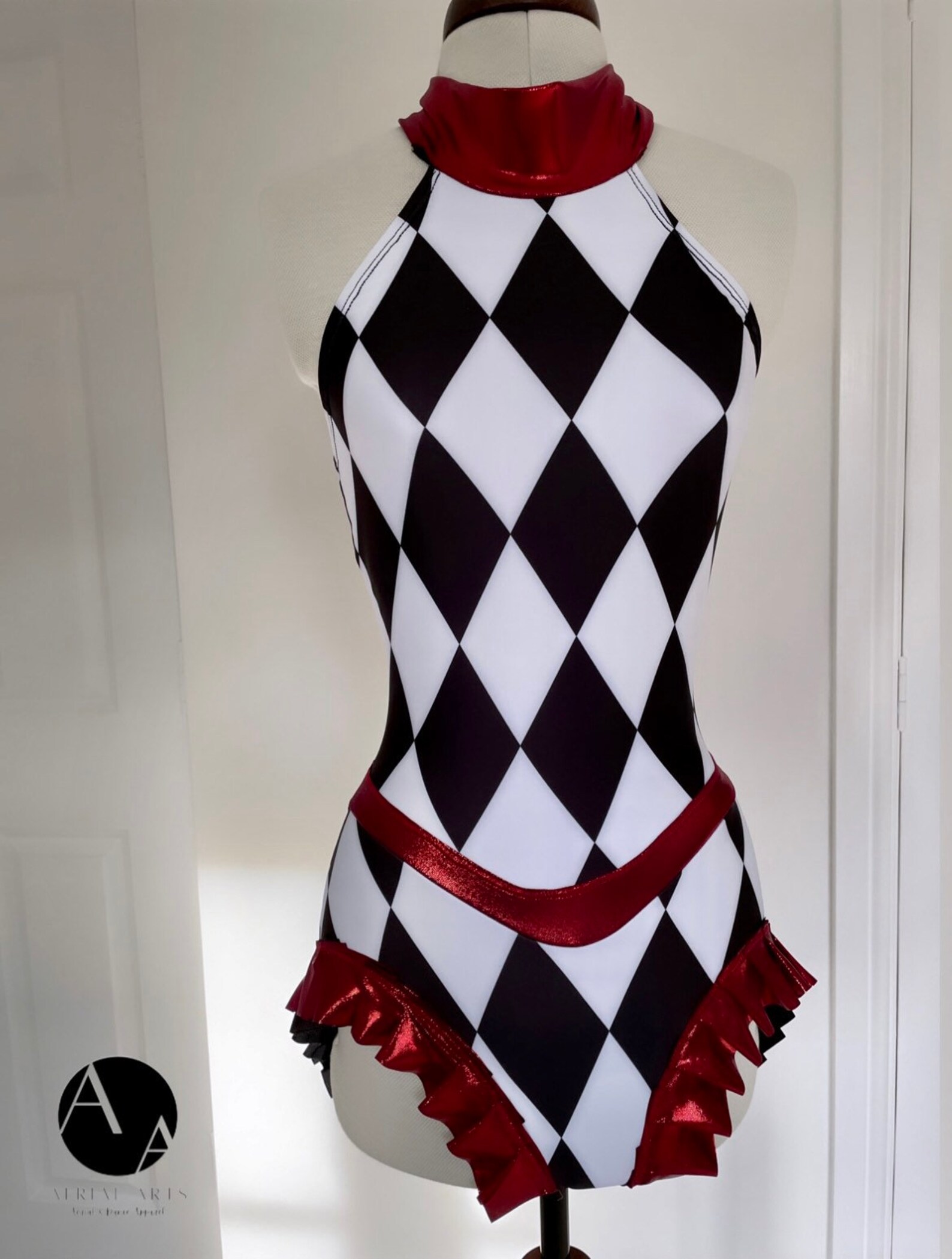 CUSTOMISABLE Circus Costume Bodysuit Harlequin With Neck - Etsy