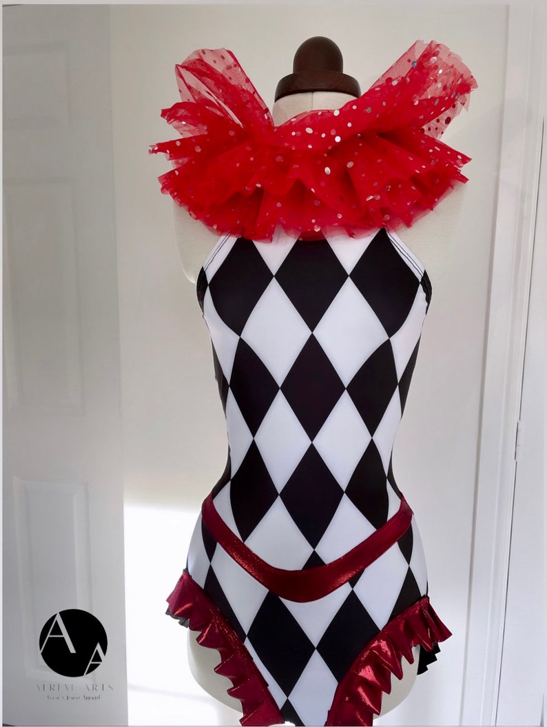 CUSTOMISABLE Circus Costume Bodysuit Harlequin With Neck - Etsy