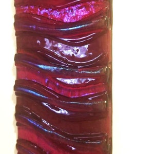 Reds: Fused Glass Art , Modern Glass Wall Art, Glass Wall Sculpture ...
