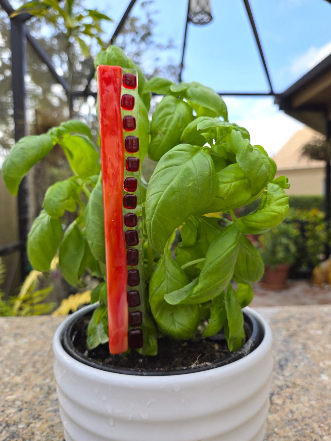 Ruby Red Pebbles With Red and White Streaky Fused Glass | Suncatcher ...