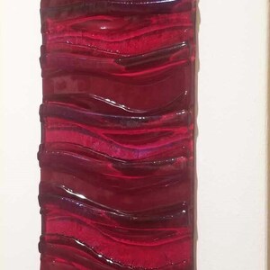 Reds: Fused Glass Art , Modern Glass Wall Art, Glass Wall Sculpture ...