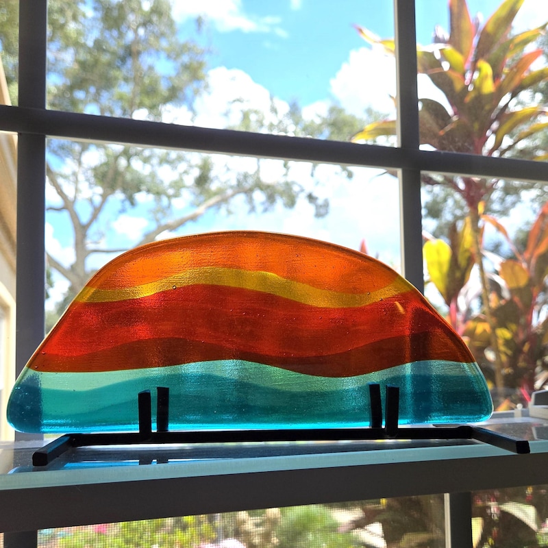 Sunset Fused Glass - Etsy